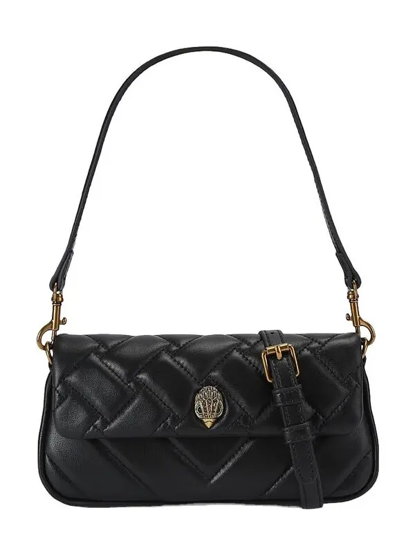 Kurt Geiger Quilted Leather Shoulder Bag - Black
