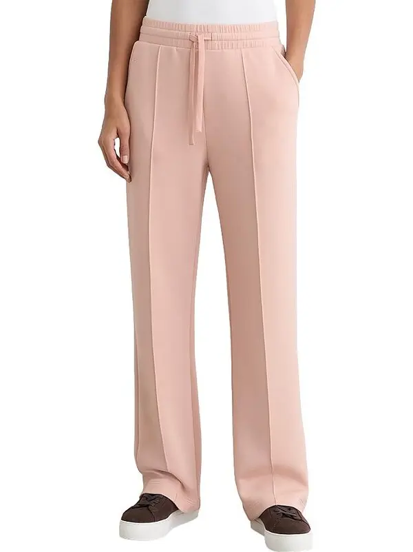 REISS Wide Leg Jogger Pants - Pale Pink