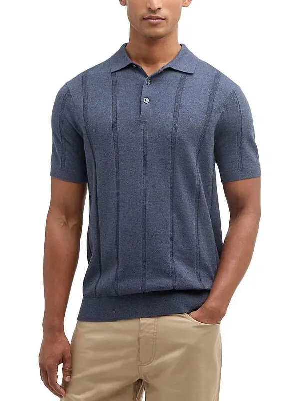 Barbour Wellburn Stripe Polo Shirt - Navy