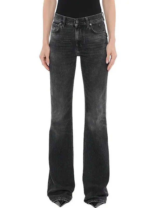 HAIKURE Flora Mid-rise Flare Leg Jeans - Authentic Black