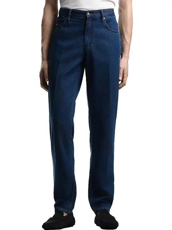 Emporio Armani J50 Regular Fit Jeans - Medium Blue Denim