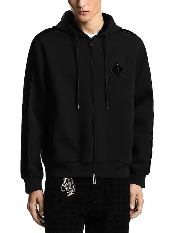 Emporio Armani Zip Up Hoodie - Solid Black