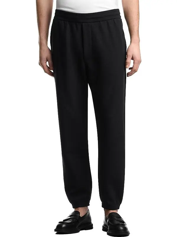 Emporio Armani Chevron Motif Interlock Joggers - Navy Blue