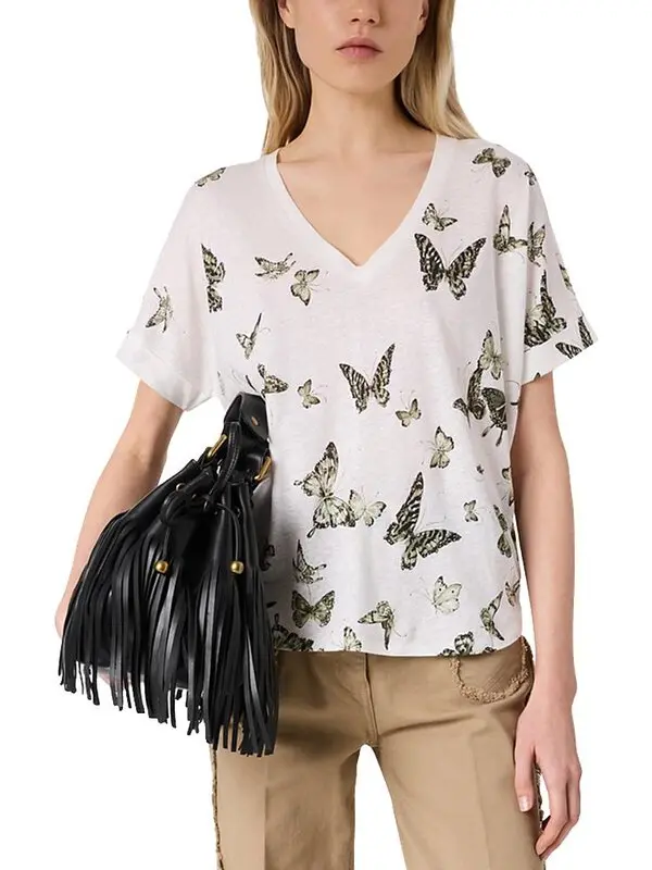 Gerard Darel Makeda V-neck Top - Khaki Green