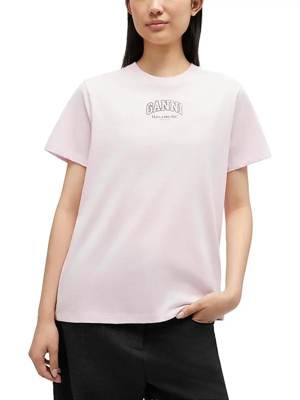 GANNI Essentials Tee - Chalk Pink