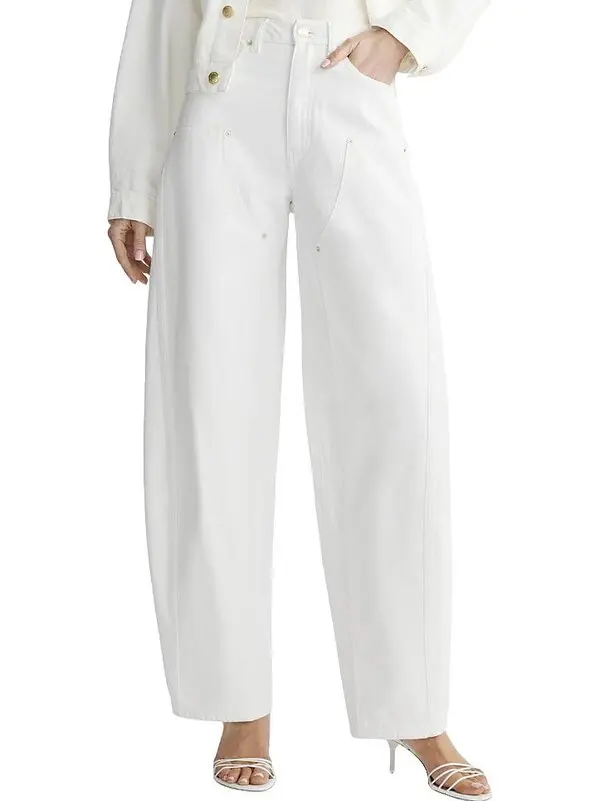 DL1961 Miro High Rise Barrel Jeans - White Foundry