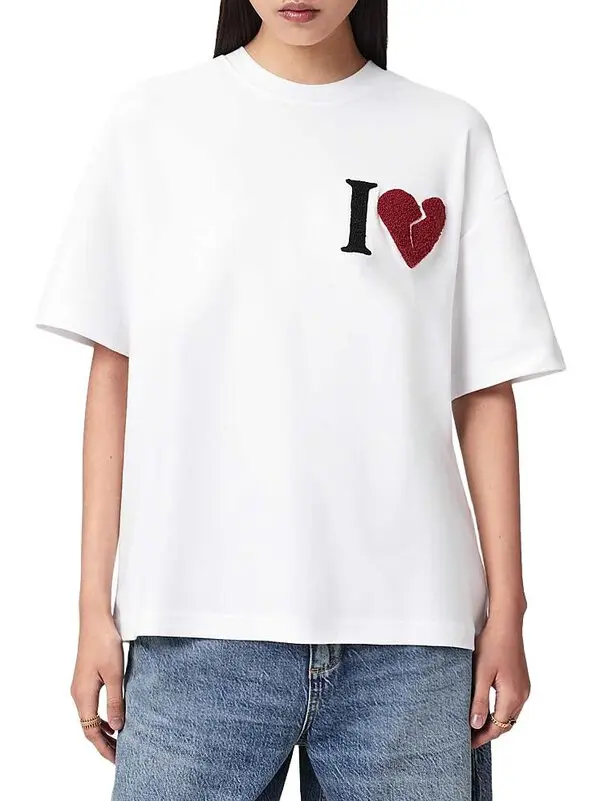 ALLSAINTS Heart Etta Tee - Optic White