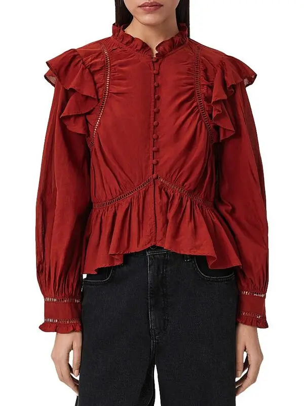 ALLSAINTS Lima Top - Paprika Red