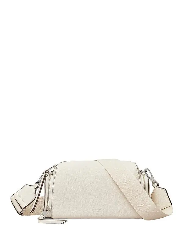 Tory Burch Perry Voyager Leather Crossbody - Light Cream