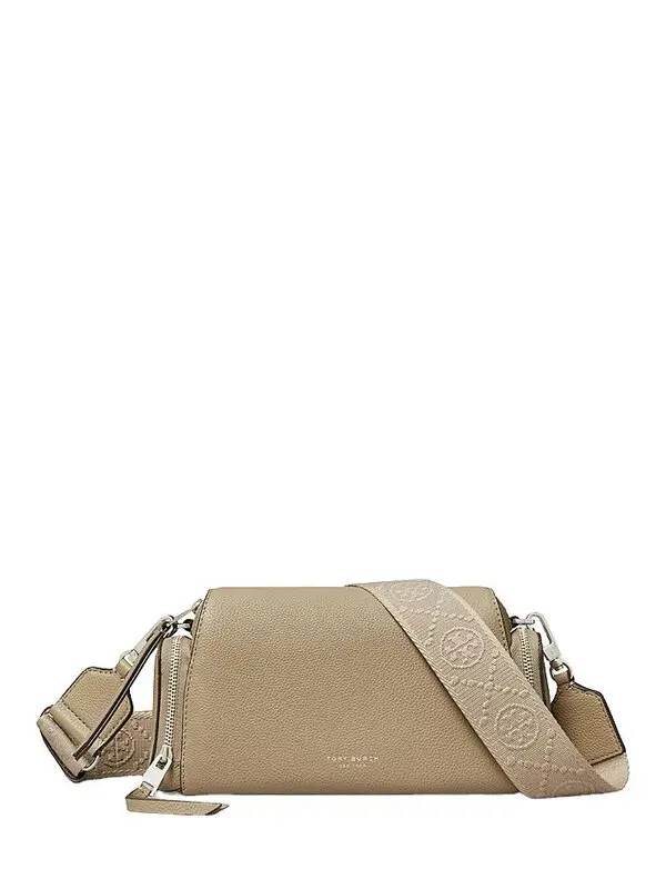 Tory Burch Perry Voyager Leather Crossbody - Soft Cement