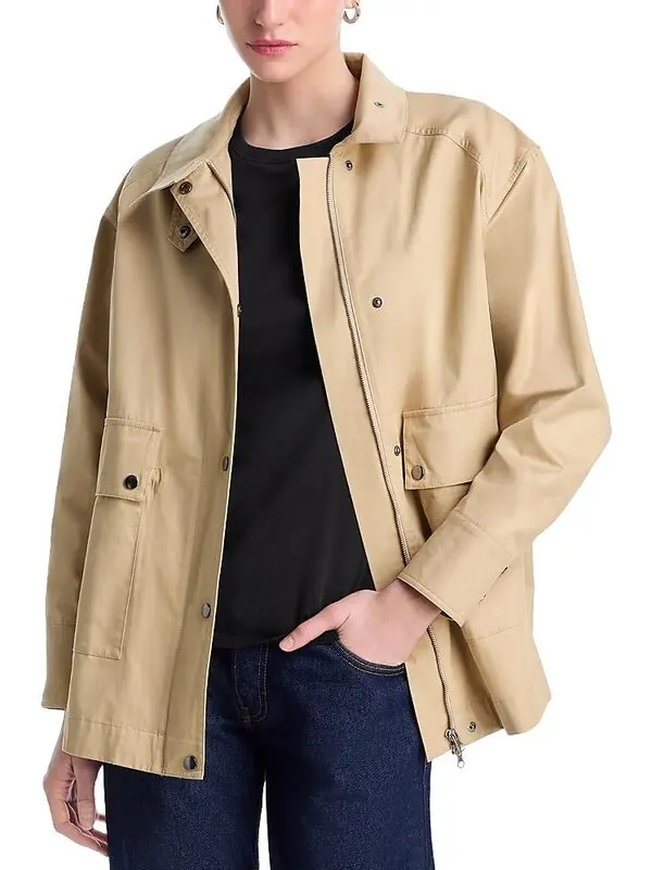 ATM Anthony Thomas Melillo Cotton Twill Utility Jacket - Macadamia