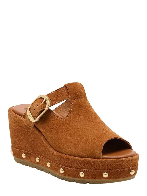 Sorel Sunpeak Studded Wedge Slides - Iced Tea/gum