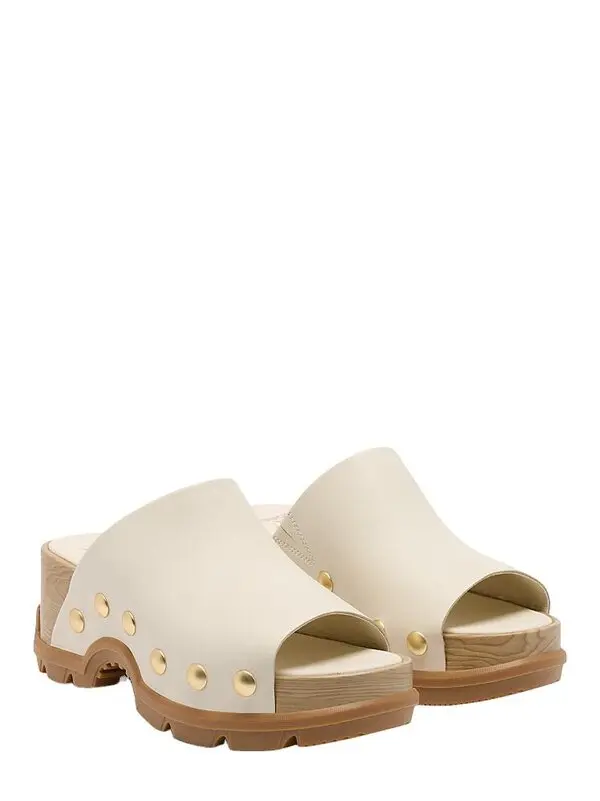 Sorel Roam'n Studded Platform Slides - Chalk/gum