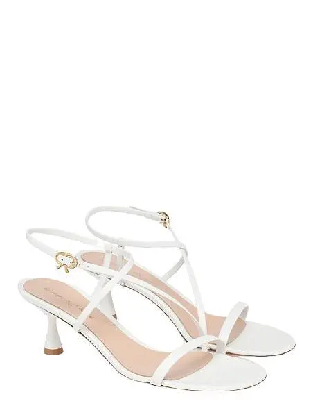GIANVITO ROSSI Ascent 55 Sandal - White Calf Leather