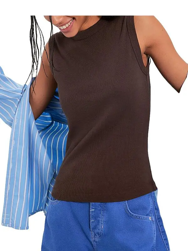 Free People Murphy Tank - Chocolatie