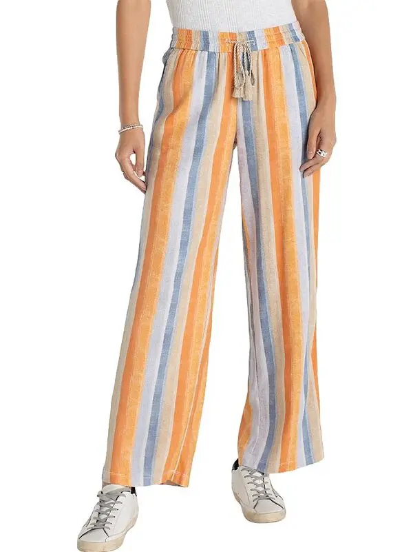 LIVERPOOL Striped Drawstring Pants - Multi Stripe Print