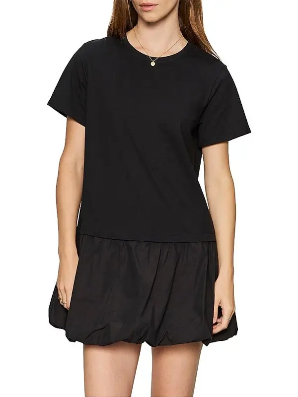 Sanctuary For Keeps Bubble T-shirt Dress - Black