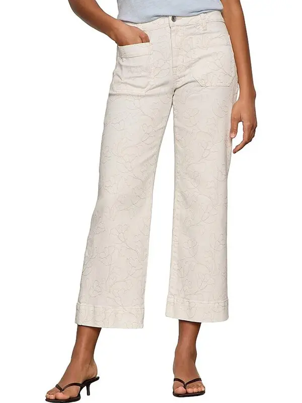 Sanctuary The Marine High-rise Wide-leg Cropped Jeans - Chalk
