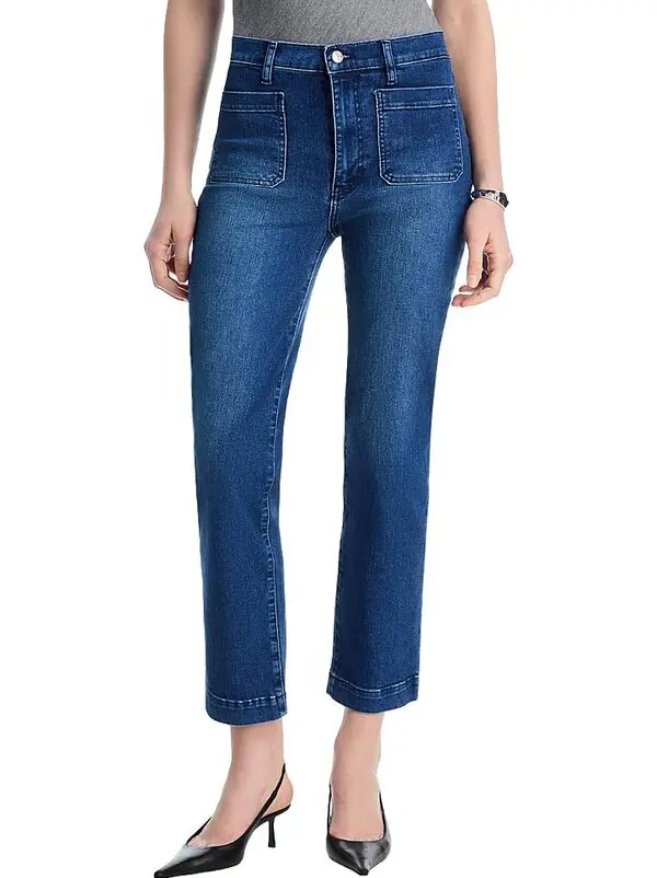 FRAME Le Sleek High-rise Patch Pocket Straight Jeans - Good Life