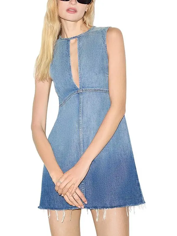 RE/DONE Tate Denim Shift Dress - Mendocino Indigo