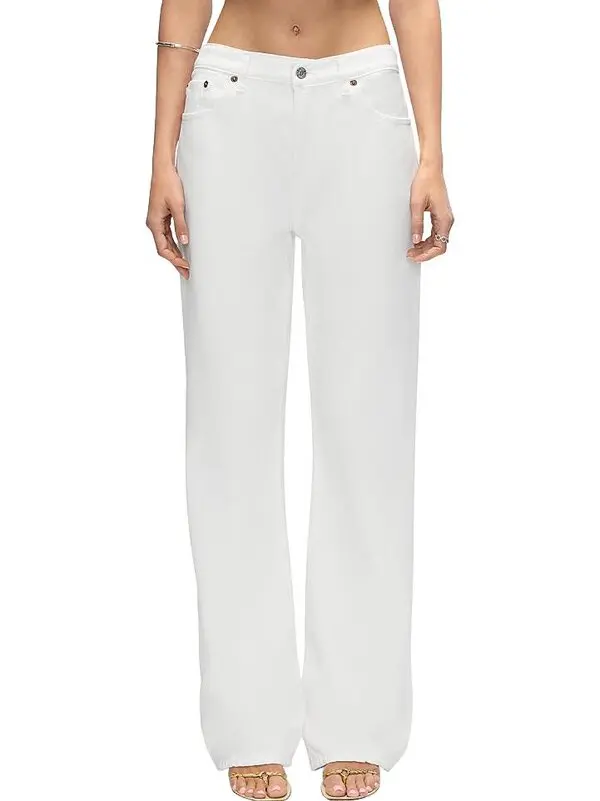 RE/DONE The Thrasher Mid-rise Loose Straight Jeans - Blanco