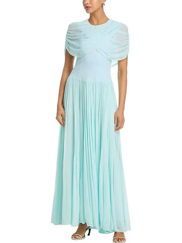 Simkhai Nancie Cape Maxi Dress - Sky