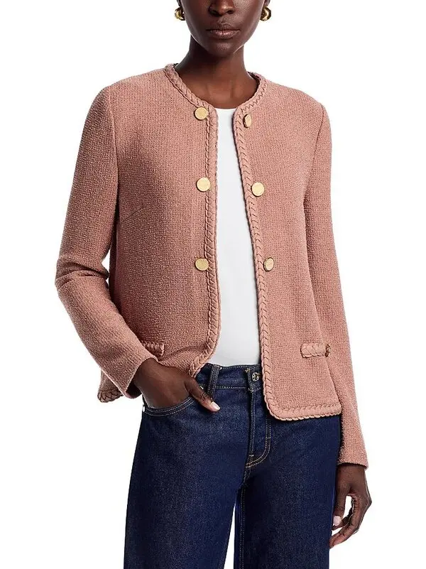 Misook Wrinkle Resistant Soft Knit Jacket - Charmeuse