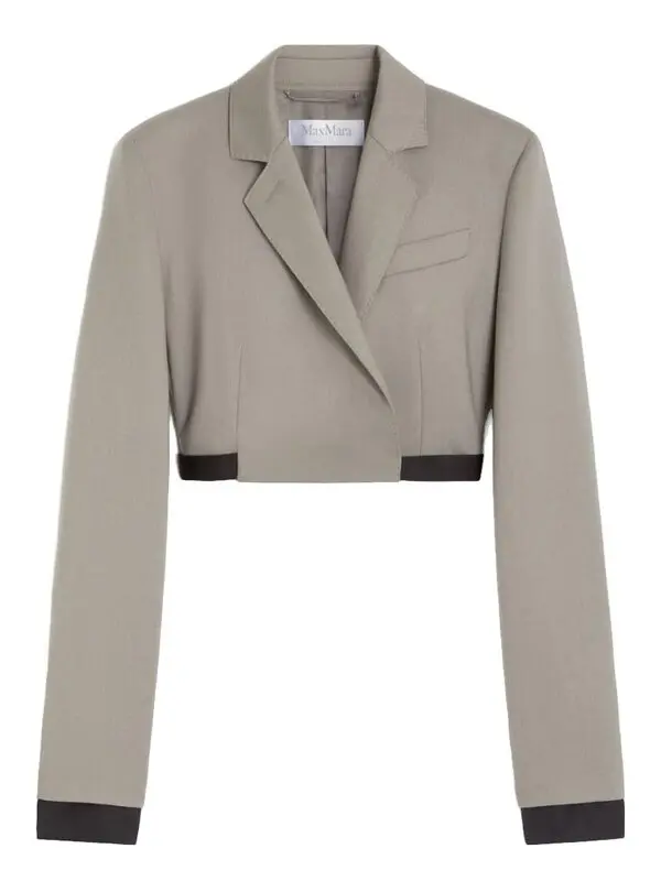 Max Mara Slim-fit Jacket In Wool, Mohair And Silk - Medium Grey