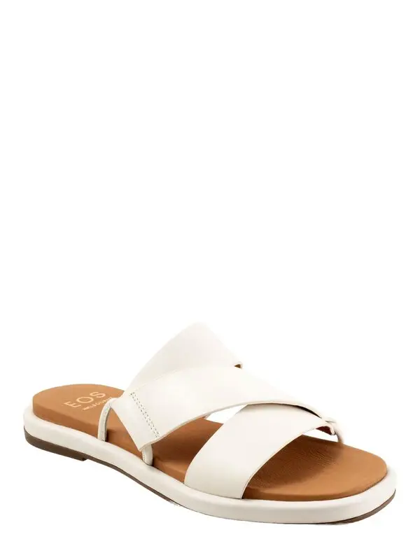 Eos Zala Leather Slide Sandal - Bone