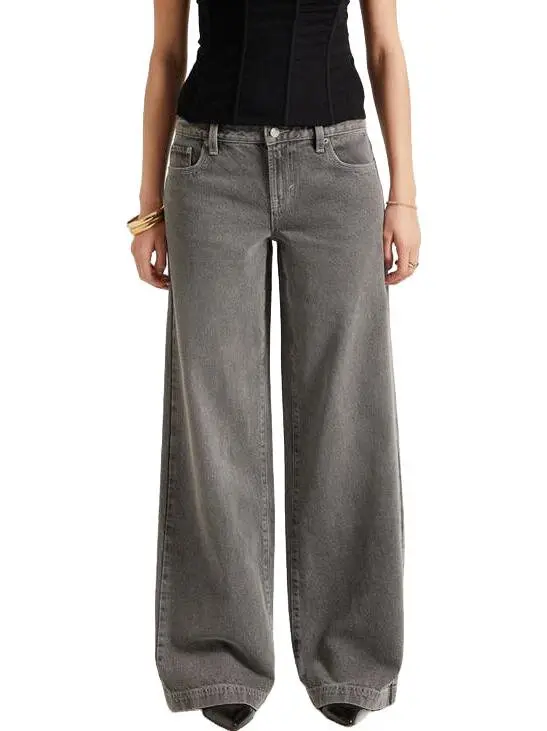 PACSUN Casey Low Rise Baggy Wide Leg Jeans - Gray