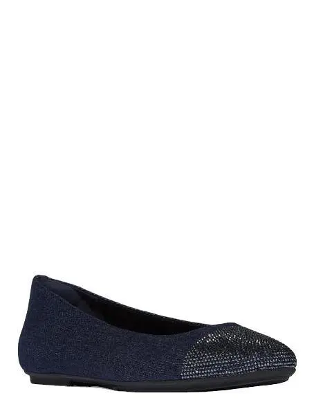 Fitflop Delicato Crys Cap-toe Ballerina - Dark Denim