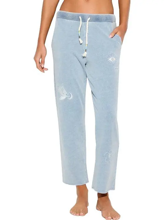 Spiritual Gangster Icon Pacific Ankle Sweatpants - Bleached Denim