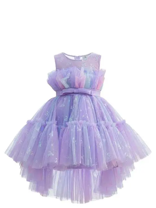 MIA BELLE GIRLS Tulle Tutu Dress - Purple