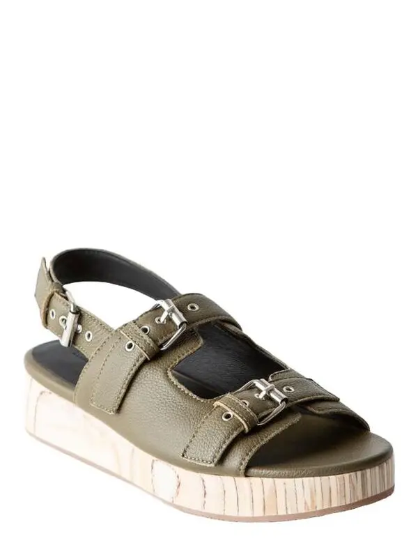 FORTRESS Leja Flatform Sandal - Cactus Grained Nappa
