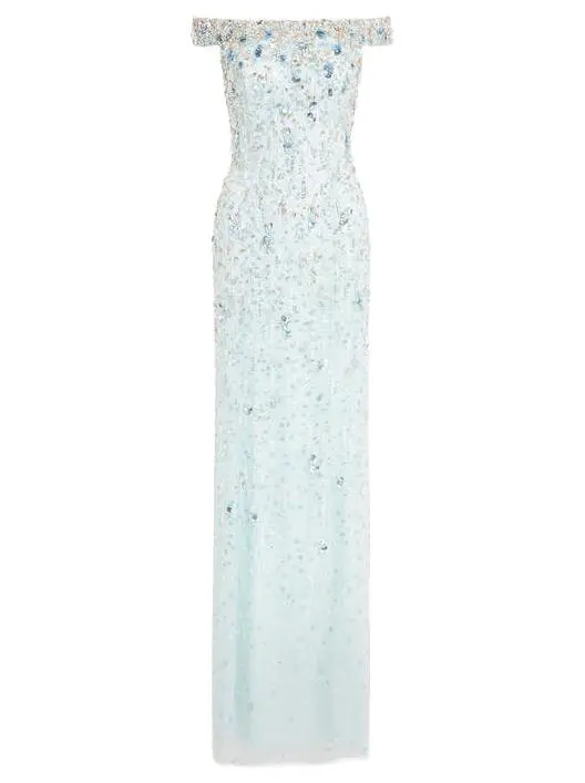 Jenny Packham Jessie Beaded Gown - Alice Blue