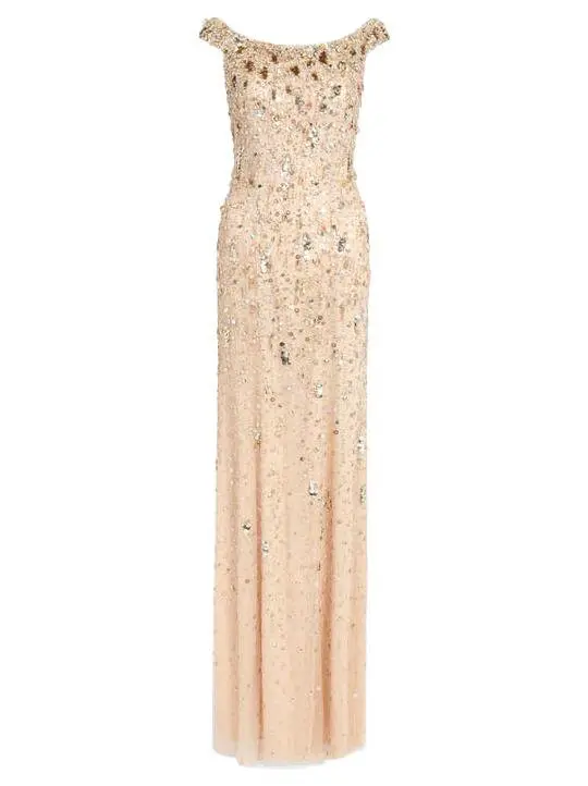 Jenny Packham Jessie Beaded Gown - Illusion