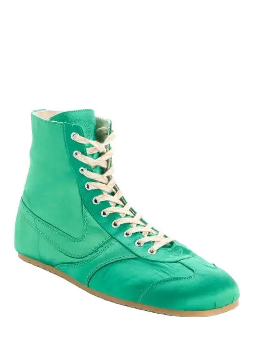 Dries Van Noten Satin High-top Sneakers - Green 604