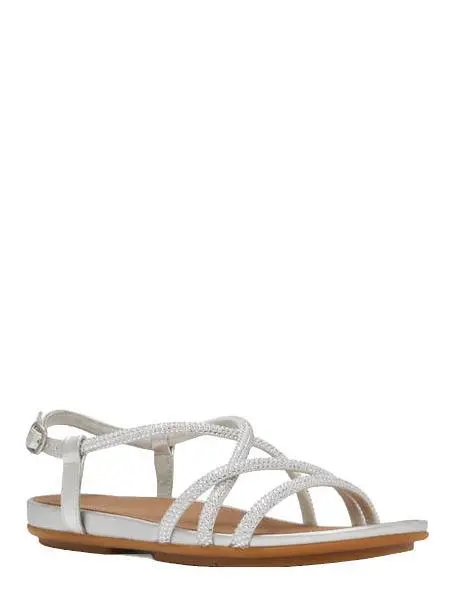 Fitflop Gracie Crystal Strappy Sandals - Silver