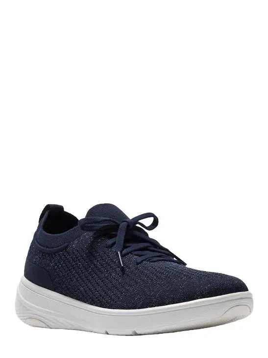 Fitflop Super-q Knit Slip-on Sneakers - Metallic Midnight Navy