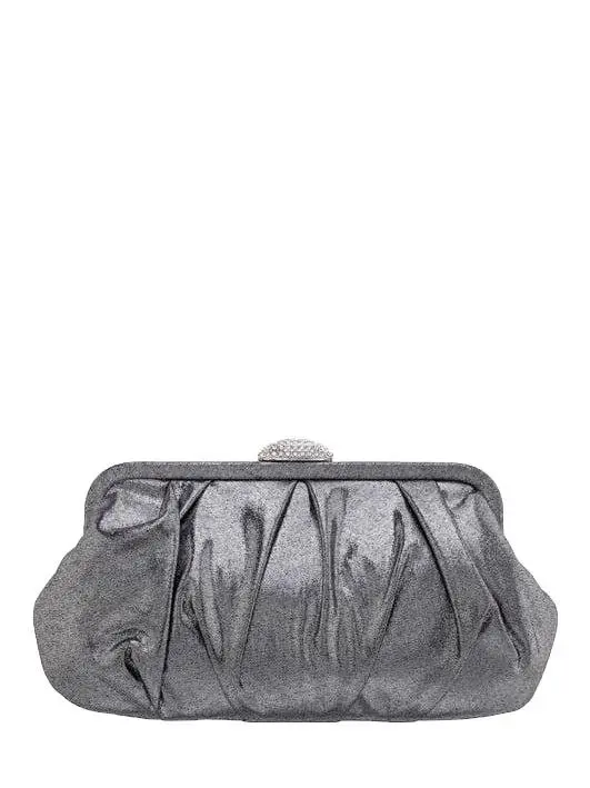 Nina Concord Frame Clutch - Gunmetal