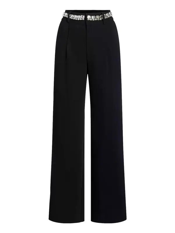 Cinq À Sept Rhinestone-embellished Genna Trousers - Black