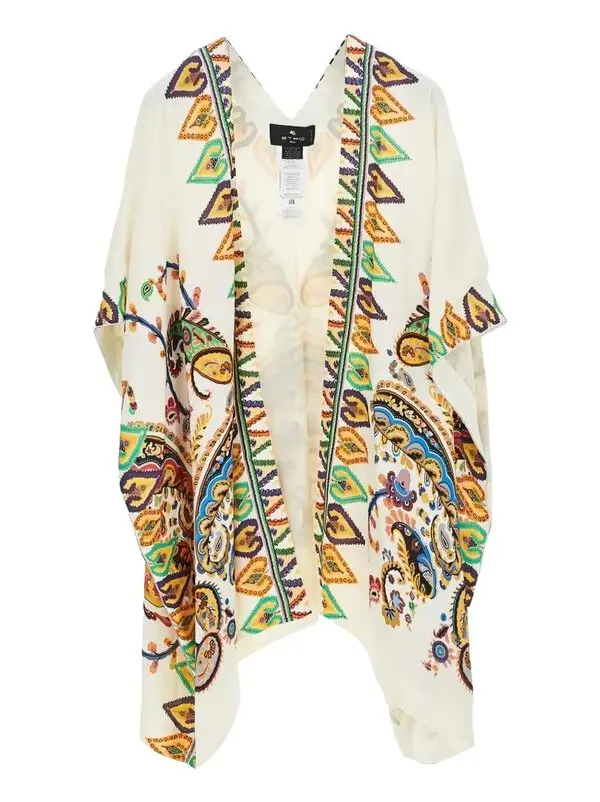 Etro Printed Kimono Jacket - White