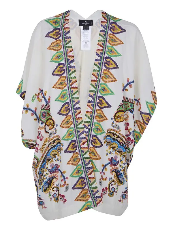 Etro Printed Kimono Jacket - White