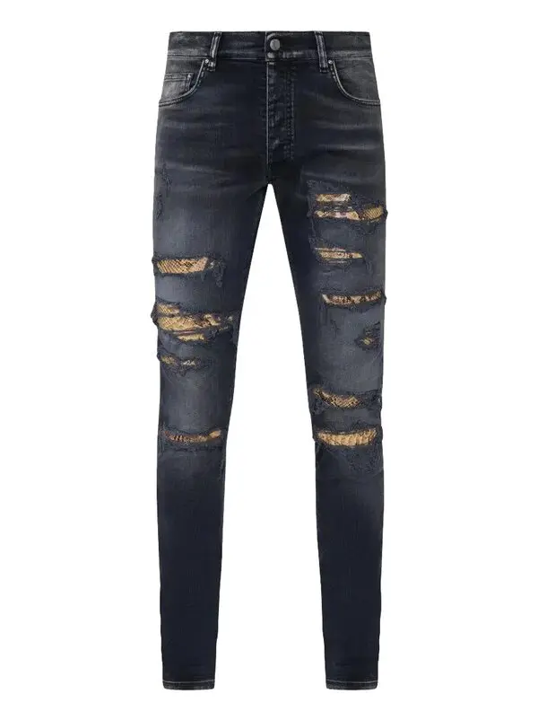 Amiri Snake Thrasher' Skinny Jeans - Black