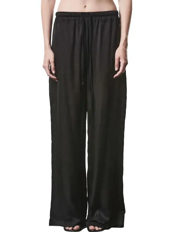 THOM KROM Wide Leg Trousers - Black