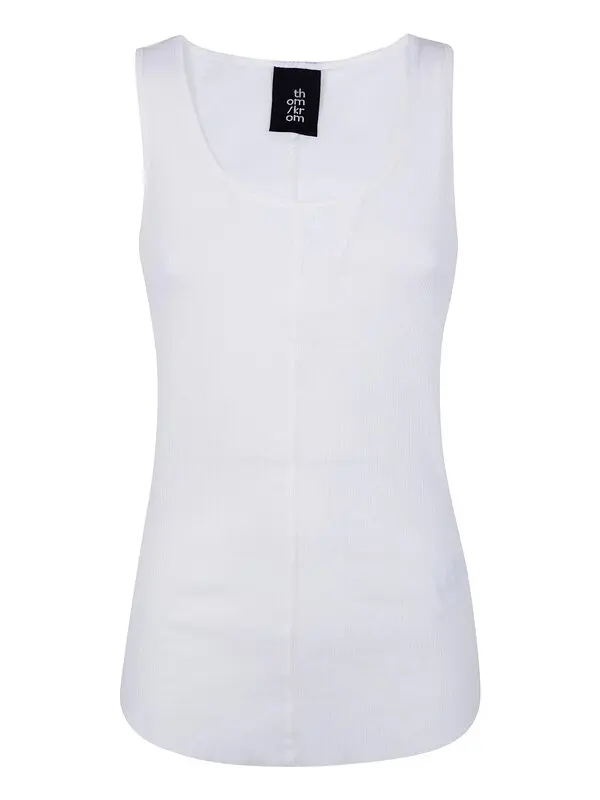 THOM KROM Cotton-linen Tank Top - White