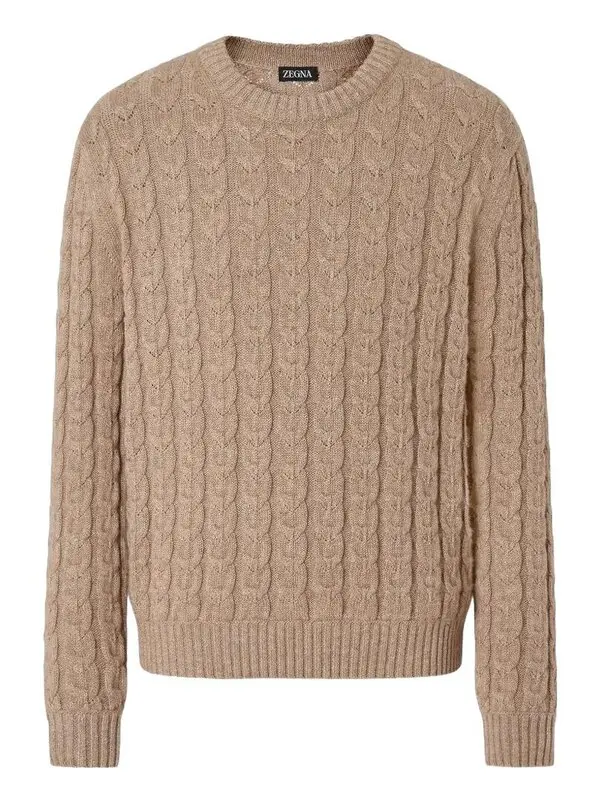 Zegna Z Lux Leisurewear' Turtle Neck - Beige