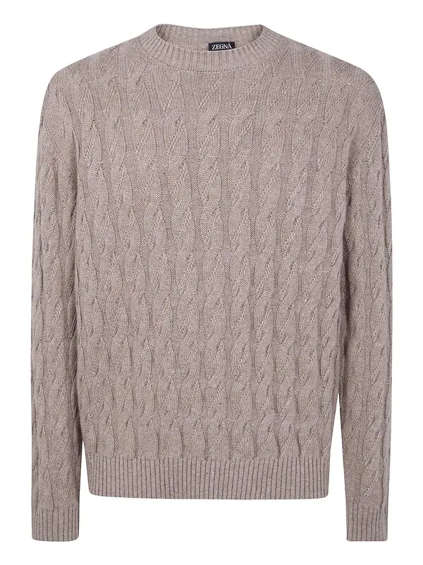 Zegna Z Lux Leisurewear' Turtle Neck - Beige