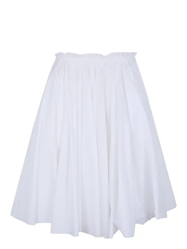 Ami Corolla" Midi Skirt - White