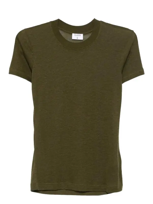 Filippa K Lyocell Cashmere Tee - Green